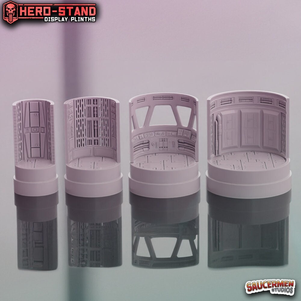 Modular display plinths and diorams for miniatures and wargame squads